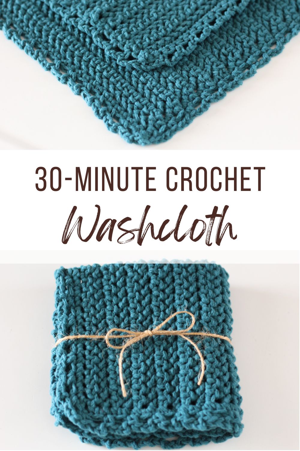 30-Minute Crochet Washcloth Free Pattern - Mama Makes It Easy
